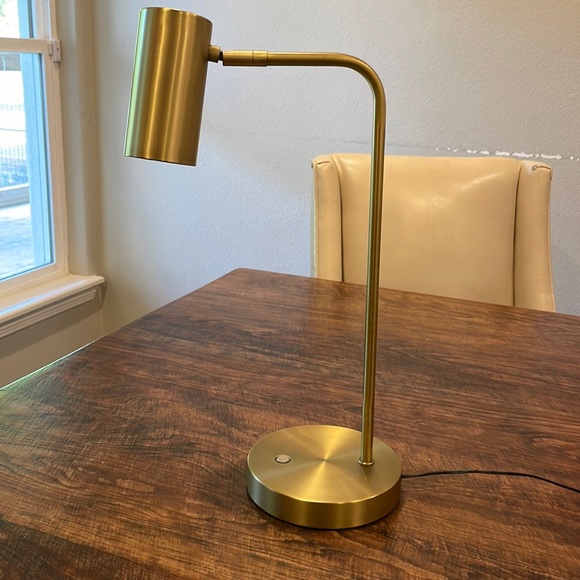 Other | Brushed Gold Led Lamp With Swivel Top | Poshmark